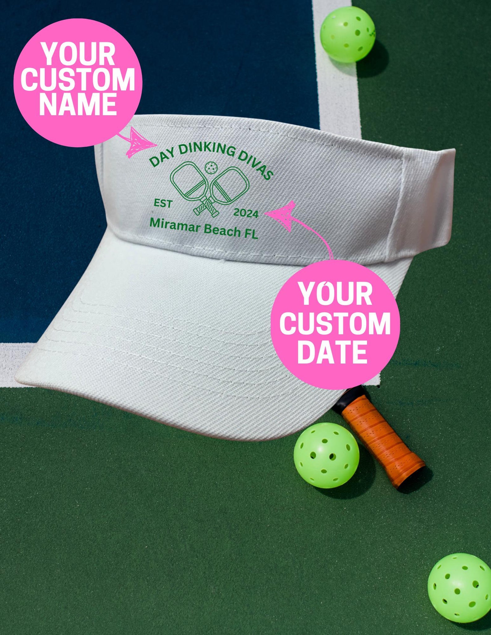 Custom Pickleball Visor – Personalized Tennis Visor for Teams ...