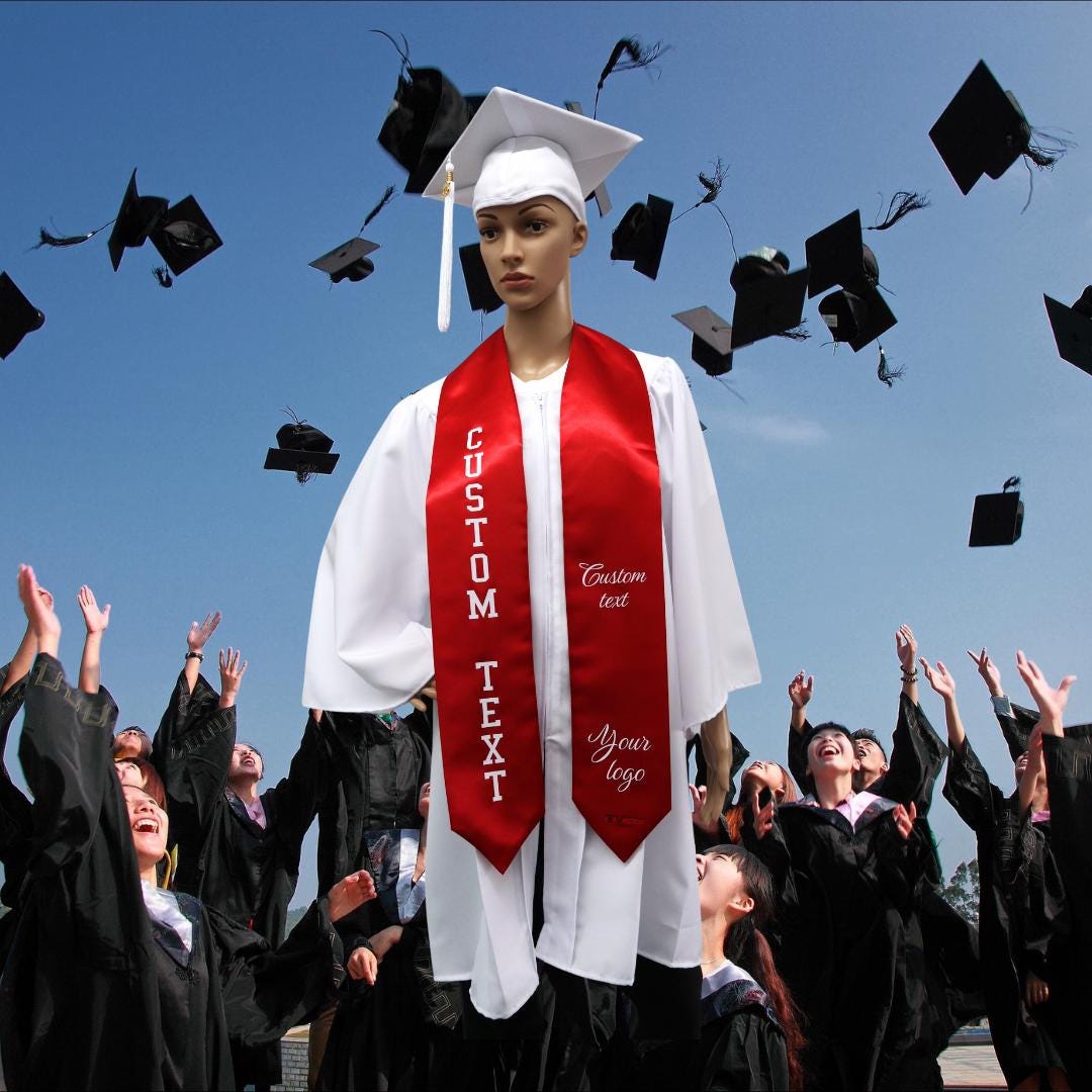 Custom Graduation Stole – Personalized Grad Sash With Name, School, or ...