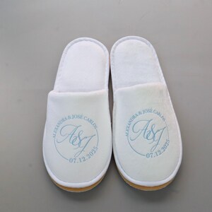 Personalized Wedding Slippers for Bride and Bridesmaids — Custom Print ...