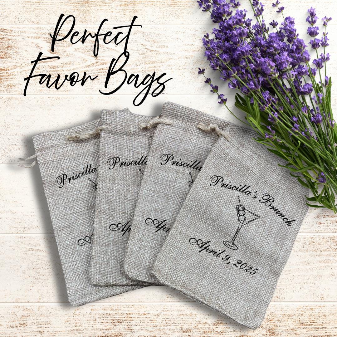 Wedding Favor Bags, Personalized Favor Bags, Burlap Wedding Favor Bags ...