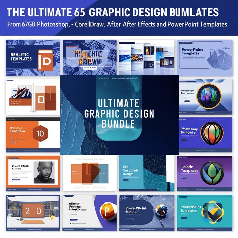 Ultimate 675GB Graphic Design Bundle | Photoshop, Coreldraw, After ...