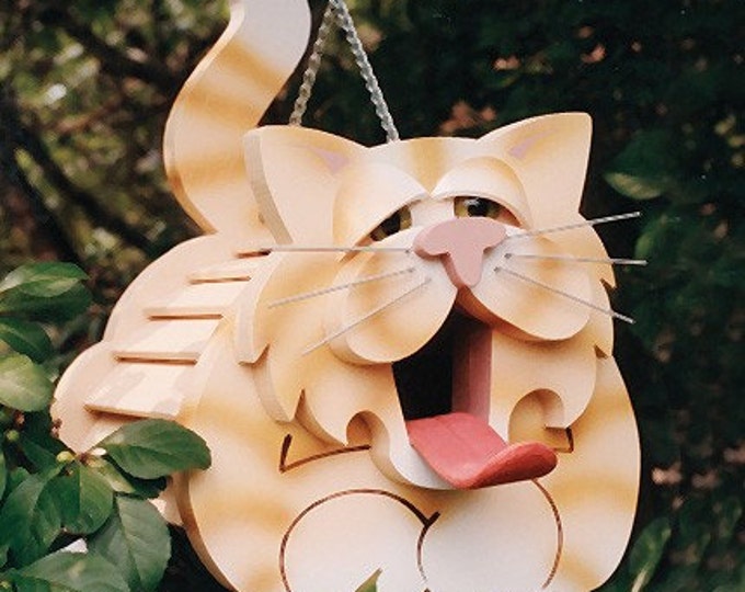 Wooden Cat Birdhouse Plan and Templates - Etsy