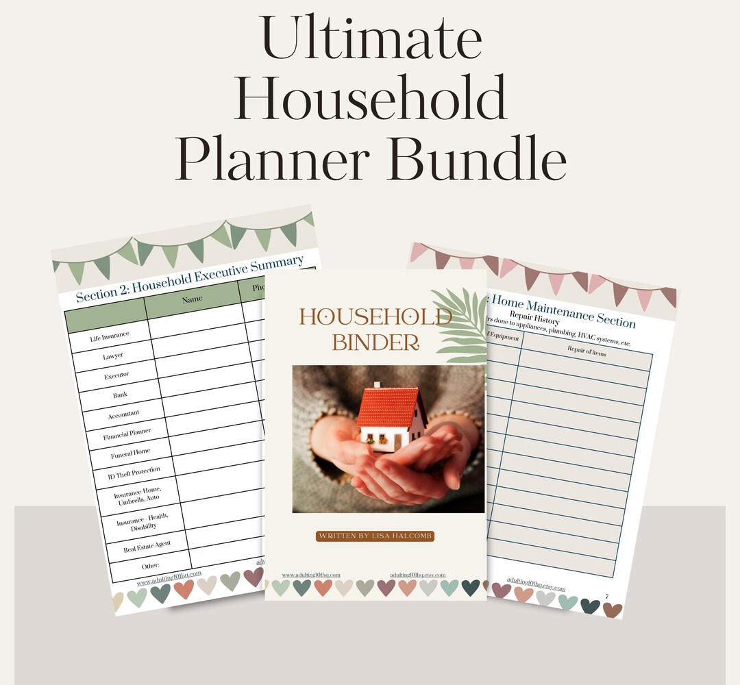 Ultimate Household Binder | Printable & Fillable Home Management ...