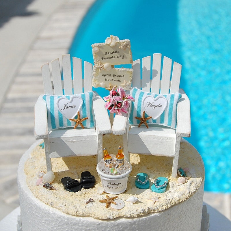 Beach Wedding Cake Topper - Etsy