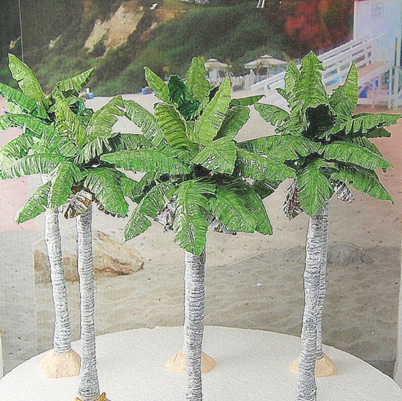 Palm Tree Miniature 6 to 7 Inches Tall Artisan Handmade - Etsy