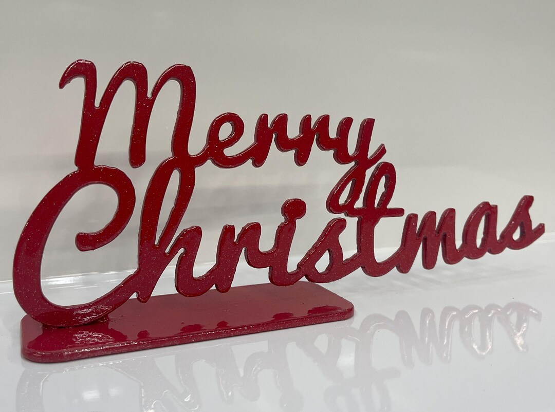 Metal Merry Christmas Sign, Christmas Sign, Metal Christmas Sign, Merry ...