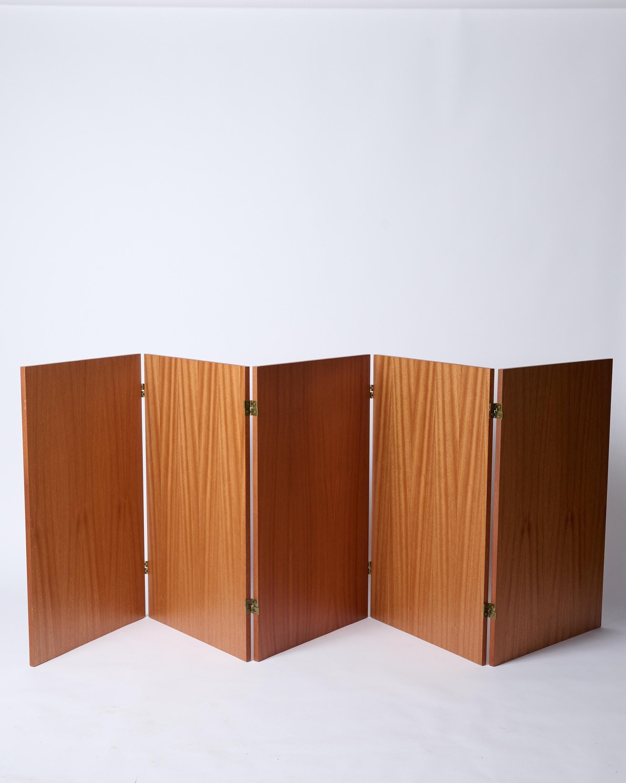 Sapele Wood Folding Screen Room Divider - Etsy