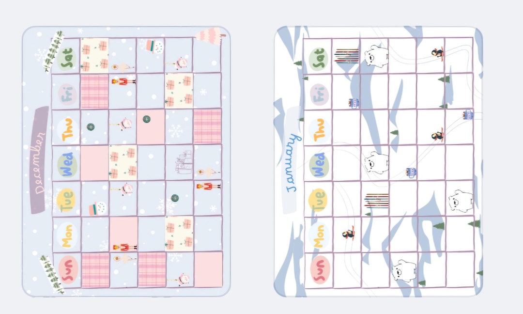 Calendar Bundle Colorful Printable Calendars Kids School Schedule ...