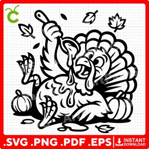 Turkey SVG | Thanksgiving Turkey Clipart | Fall SVG | Funny Turkey SVG ...