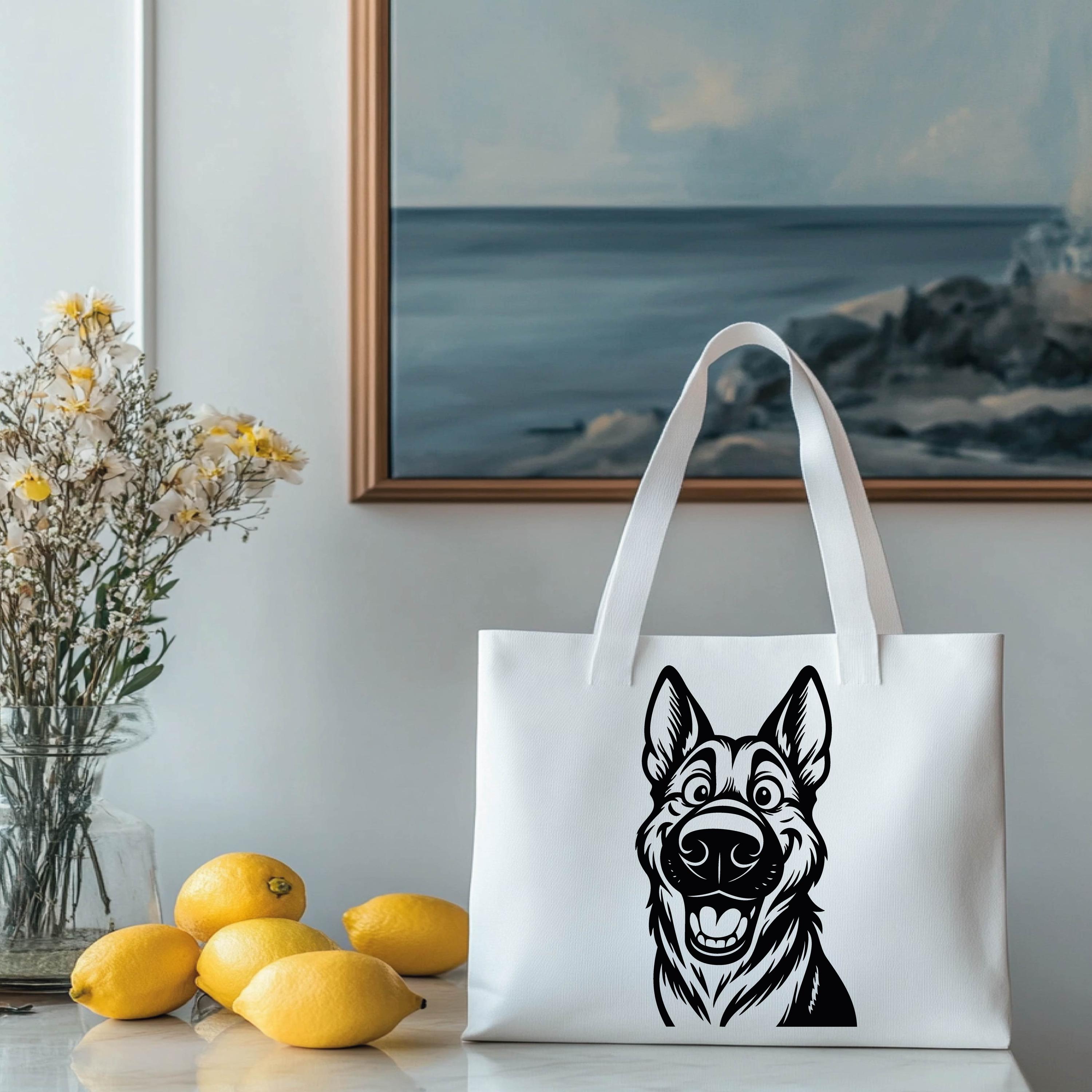 Happy Dog SVG | Laughing Dog SVG | Funny Shepherd SVG | German Shepherd ...