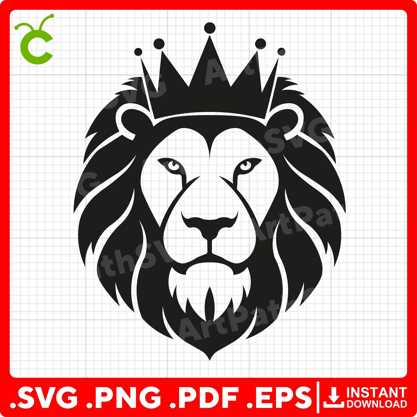 Lion King Head SVG for Cricut Svg, Pdf, Png, Eps Files Perfect for ...