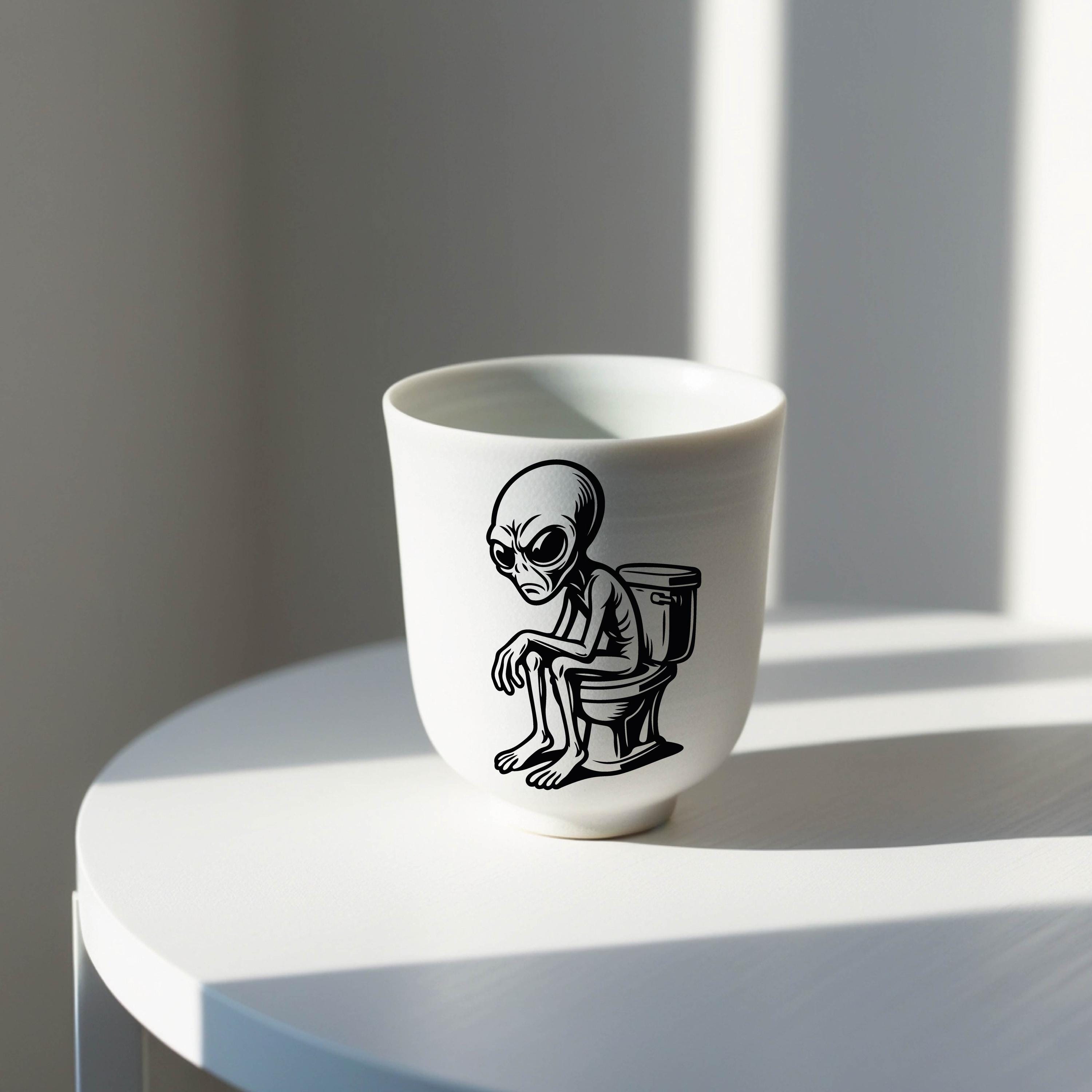 Alien Sitting on the Toilet SVG | Funny Alien Clipart | UFO SVG | Sci ...