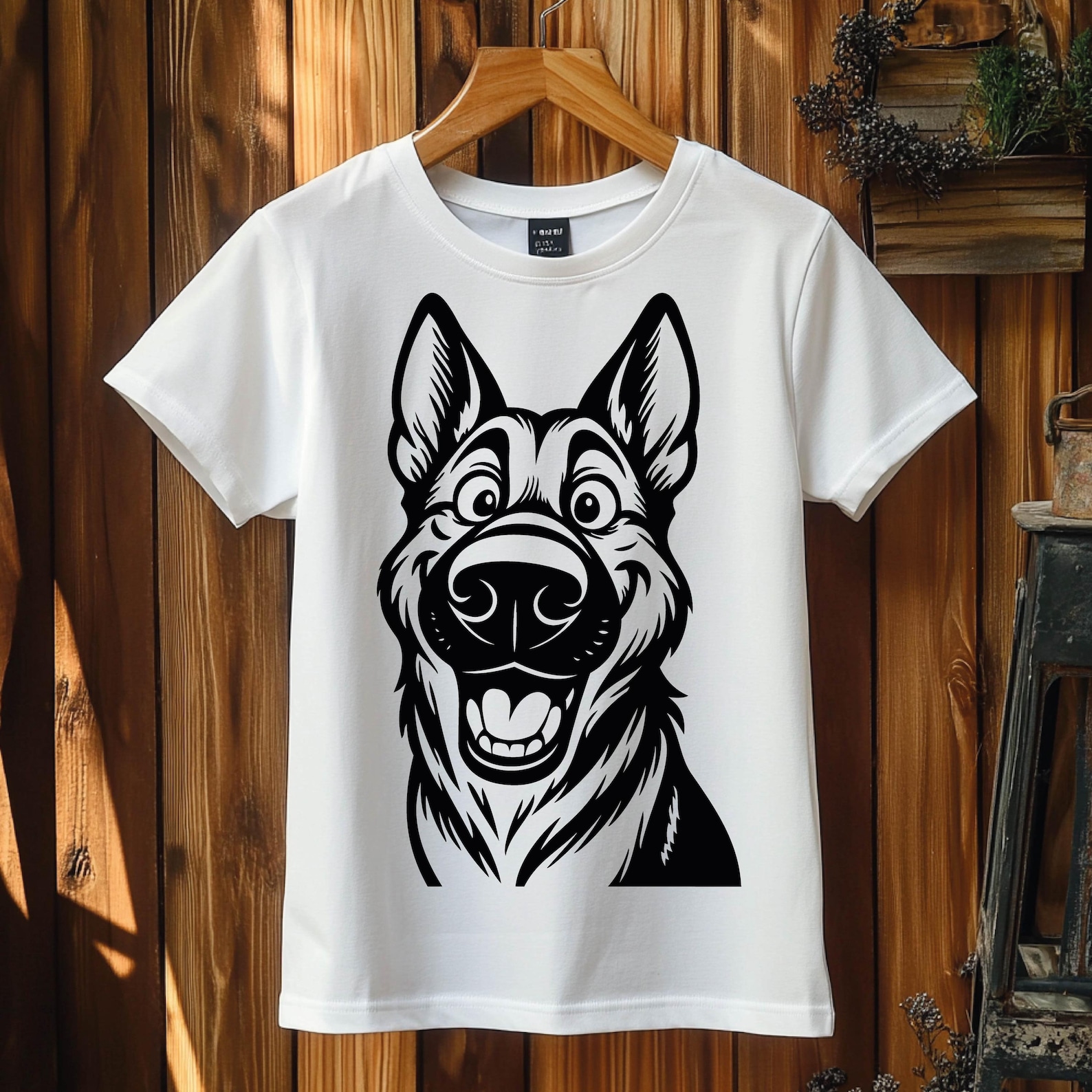 Happy Dog SVG | Laughing Dog SVG | Funny Shepherd SVG | German Shepherd ...