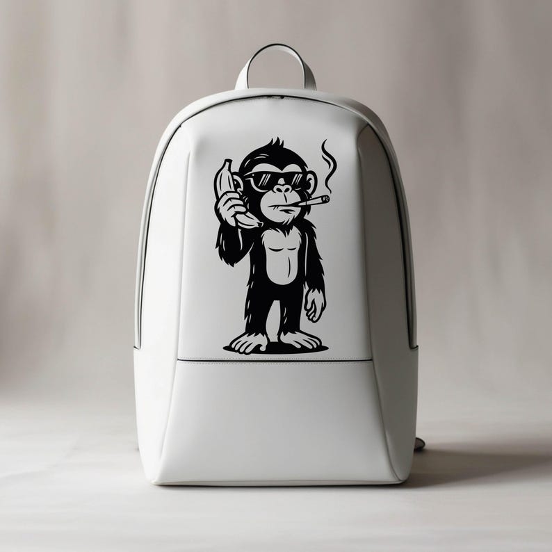 Cool Monkey SVG | Smoking Monkey Clipart | Funny Gorilla SVG ...