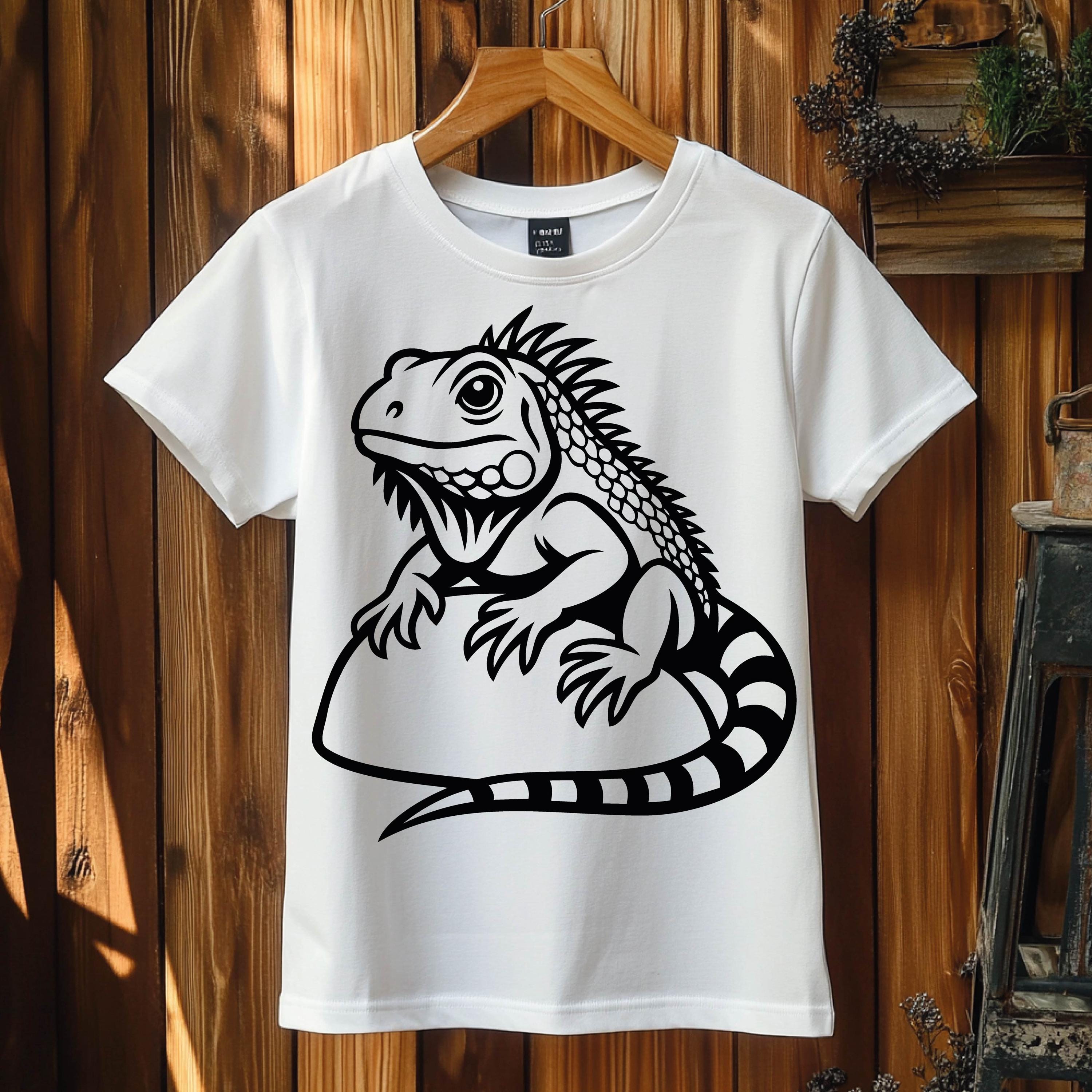 Iguana SVG | Lizard SVG | Reptile Clipart | Exotic Animal SVG | Green ...