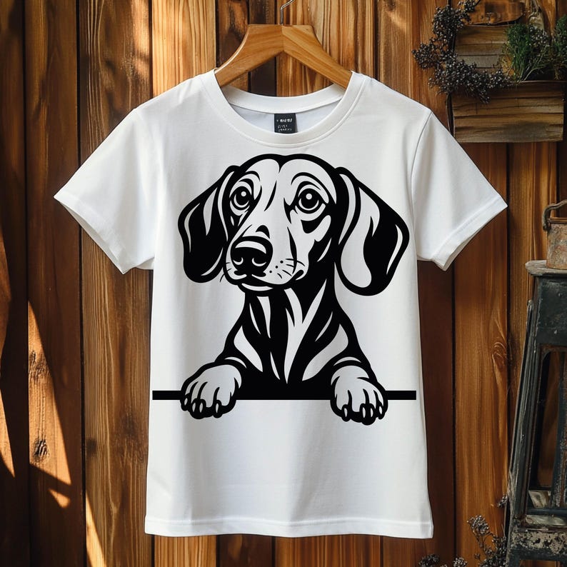 Peeking Dachshund SVG | Cute Dachshund Dog SVG | Sausage Dog Clipart ...