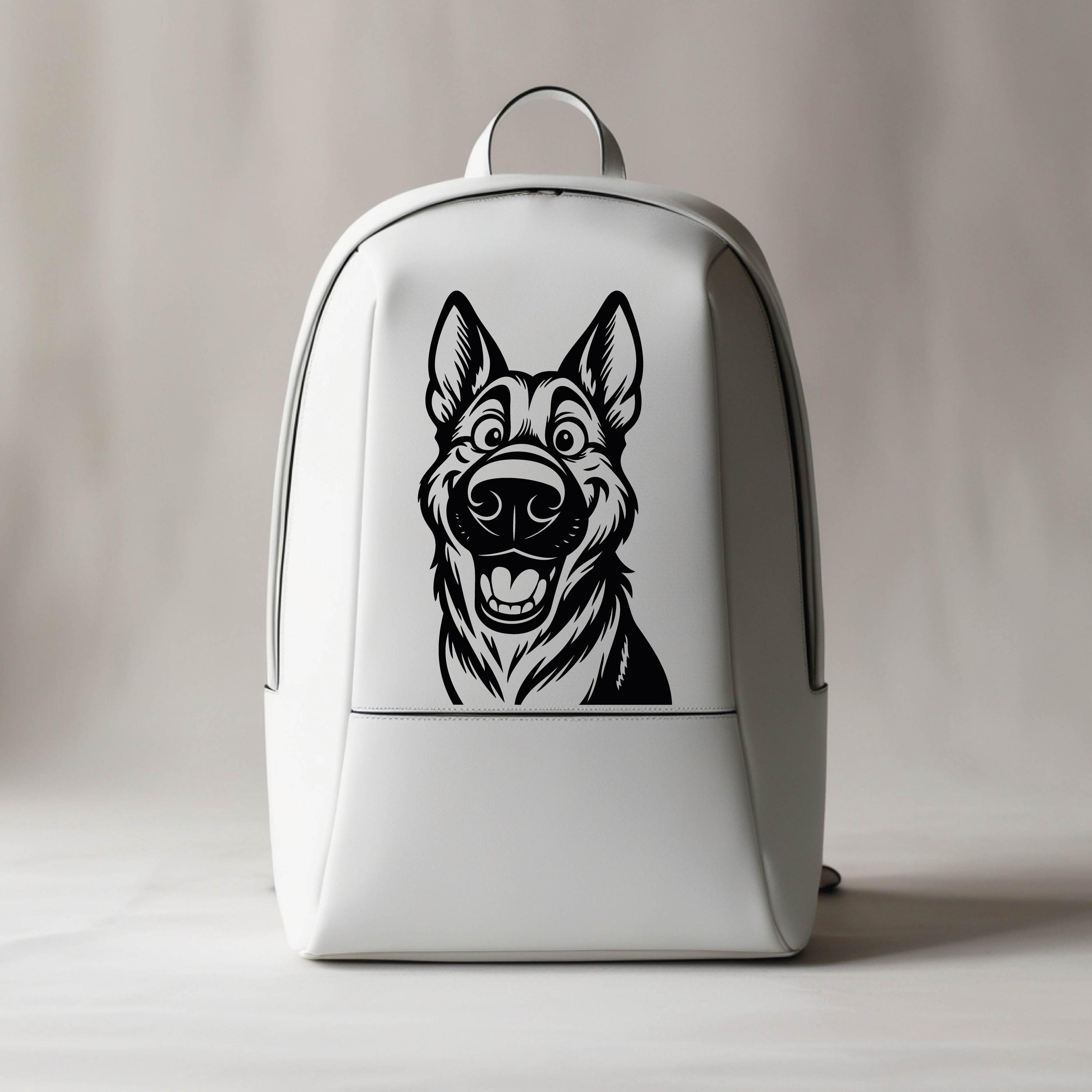 Happy Dog SVG | Laughing Dog SVG | Funny Shepherd SVG | German Shepherd ...