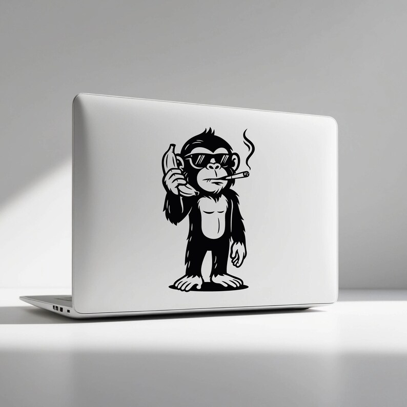 Cool Monkey SVG | Smoking Monkey Clipart | Funny Gorilla SVG ...
