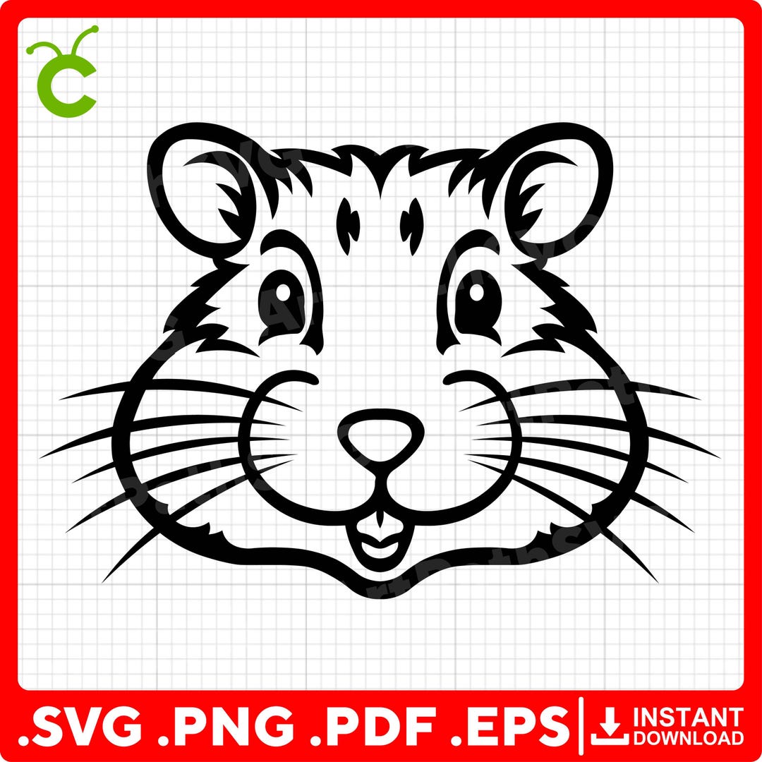 Hamster Head SVG for Cricut – Svg, Pdf, Png, Eps Files – Perfect for ...