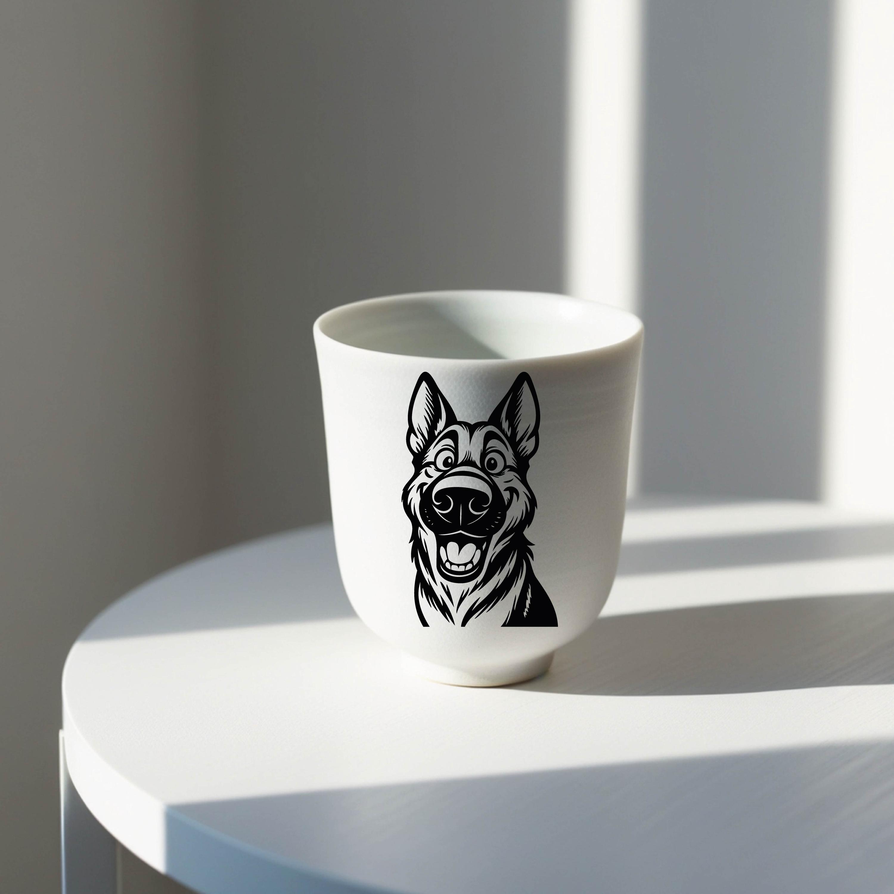 Happy Dog SVG | Laughing Dog SVG | Funny Shepherd SVG | German Shepherd ...