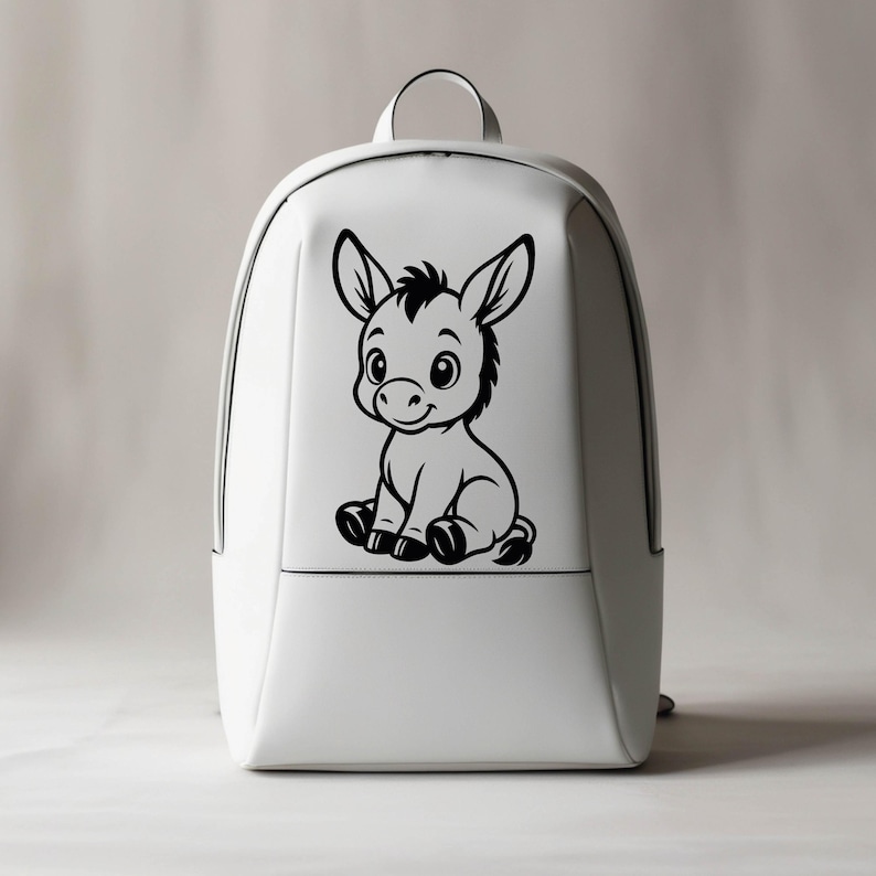 Cute Baby Donkey SVG | Sitting Donkey Clipart | Cartoon Donkey SVG ...