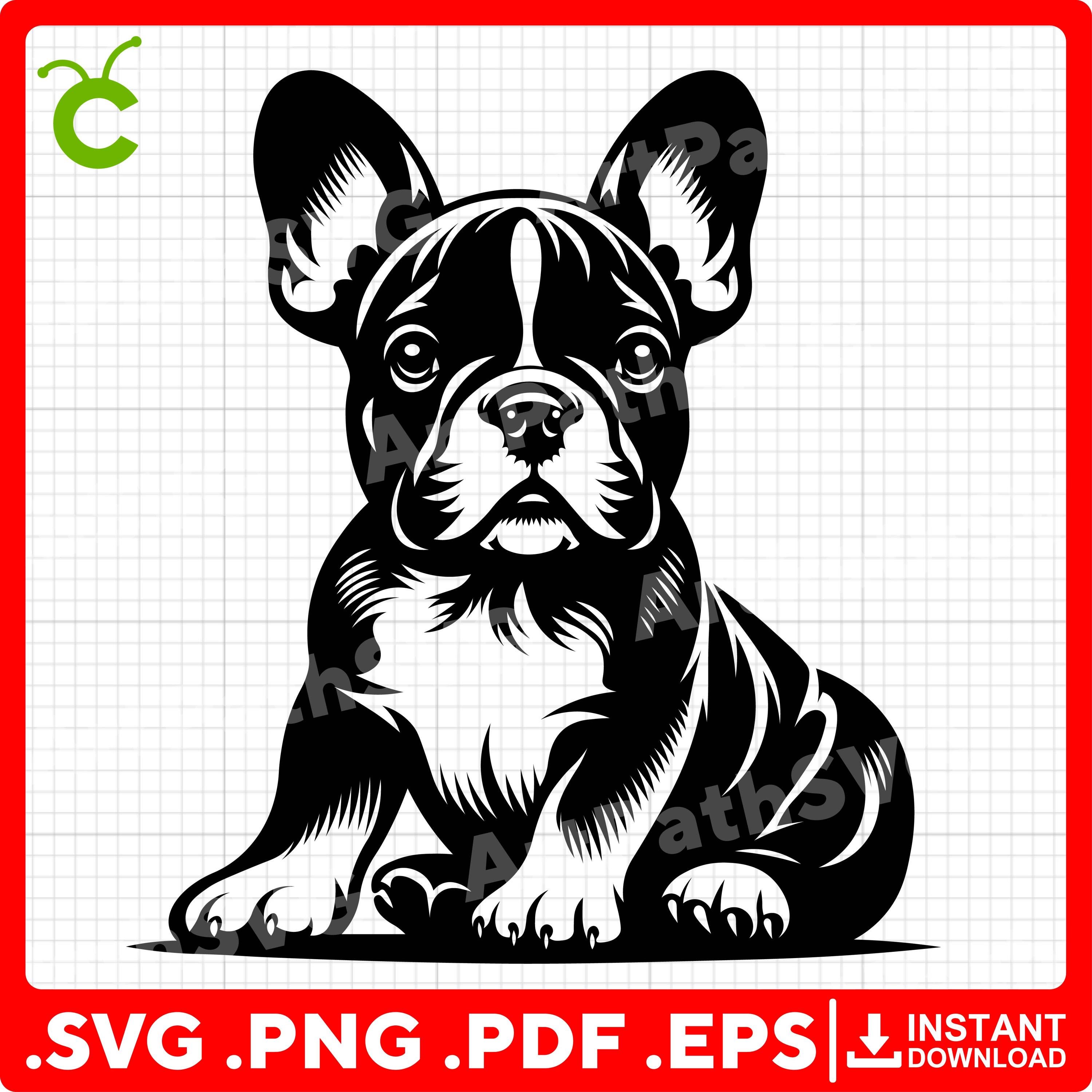 Frenchie SVG, French Bulldog SVG for Cricut – Svg, Pdf, Png, Eps Files ...