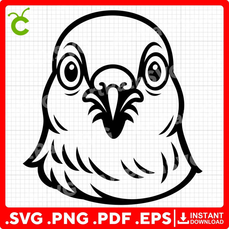 Pigeon Head SVG | Cute Bird Face SVG | Funny Pigeon Clipart | Pigeon SVG | Cricut & Laser Cut ...