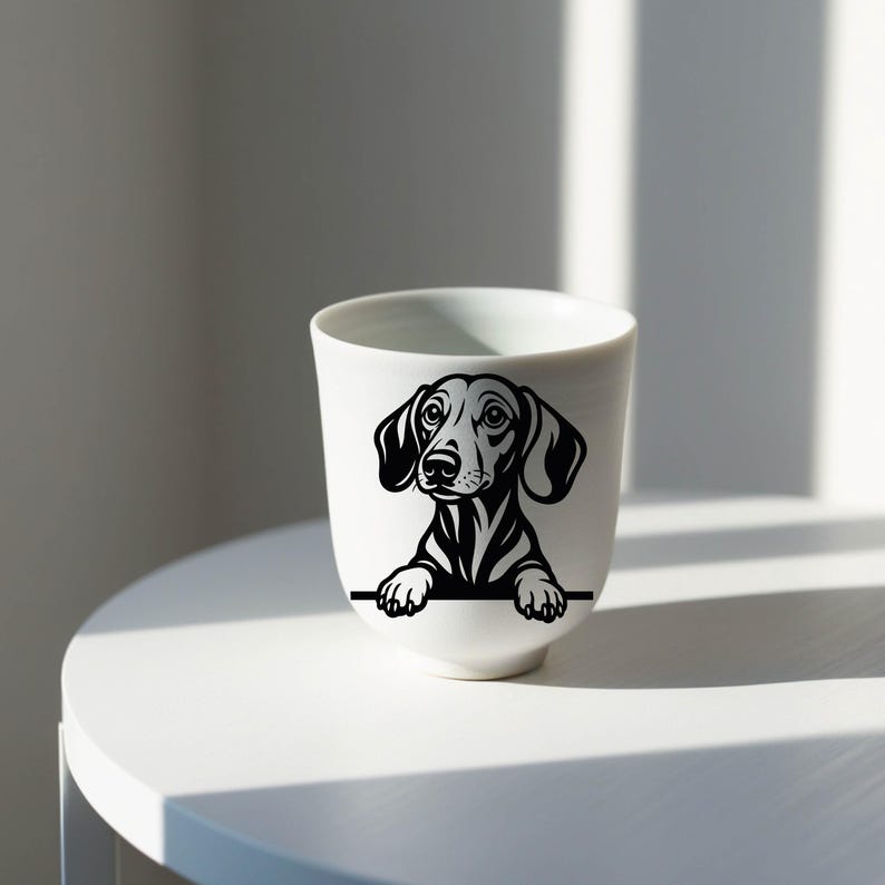 Peeking Dachshund SVG | Cute Dachshund Dog SVG | Sausage Dog Clipart ...