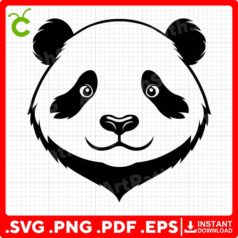Panda Head SVG for Cricut – Svg, Pdf, Png, Eps Files – Perfect for ...