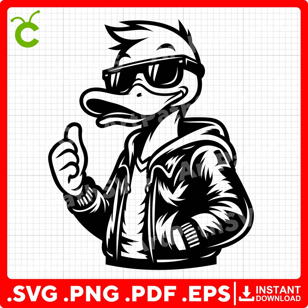 Cool Duck SVG, Duck Wearing Sunglasses SVG, Duck SVG Cricut – Svg, Pdf ...