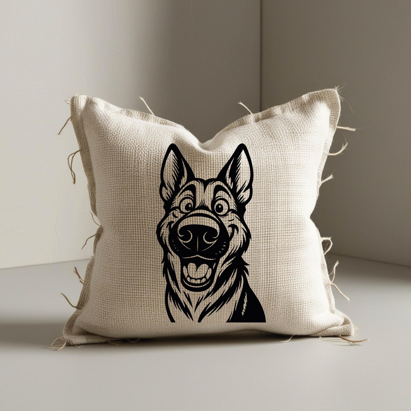 Happy Dog SVG | Laughing Dog SVG | Funny Shepherd SVG | German Shepherd ...