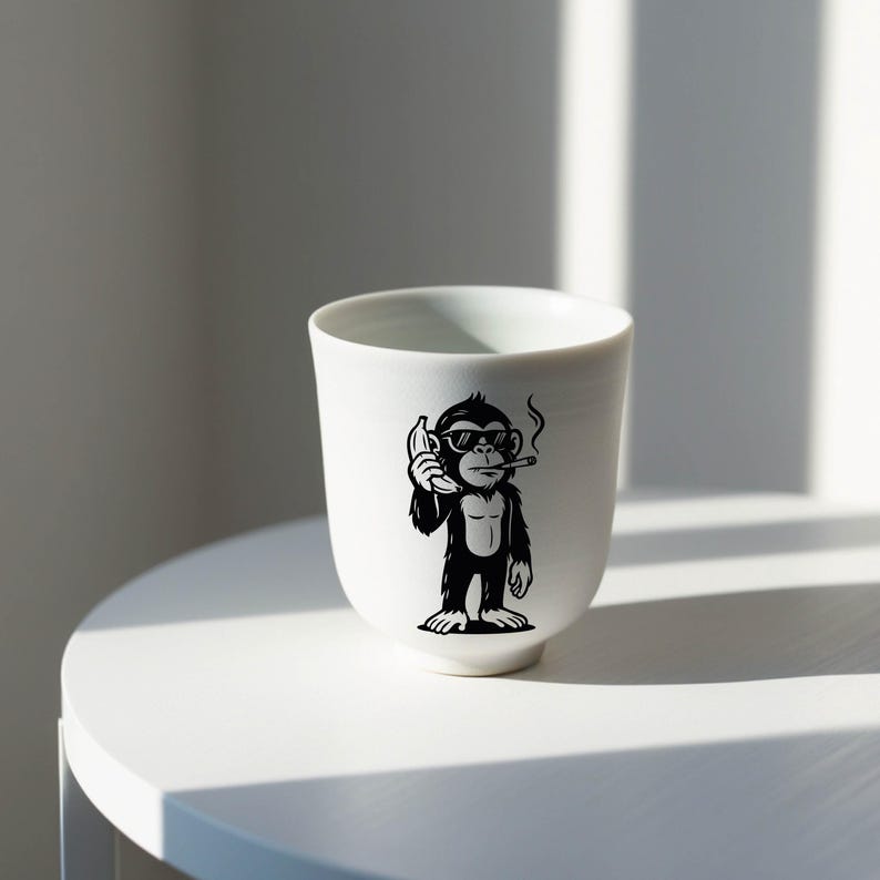 Cool Monkey SVG | Smoking Monkey Clipart | Funny Gorilla SVG ...