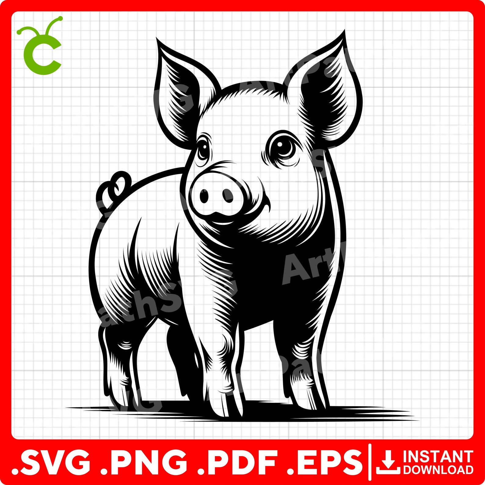 Cute Pig SVG, Piglet SVG, Pig SVG for Cricut – Svg, Pdf, Png, Eps Files ...