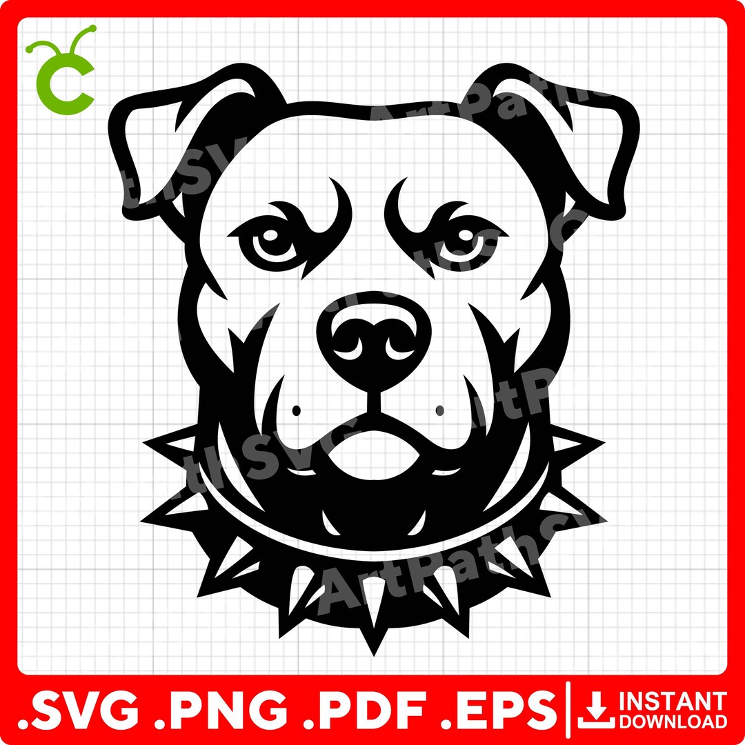 Pitbull Head SVG | Pitbull Mascot SVG | Pitbull Clipart | Bully Breed ...