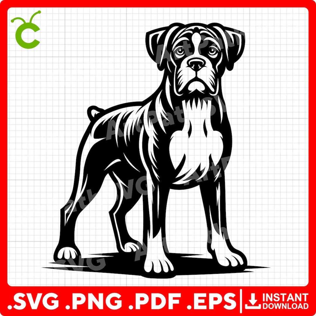 Boxer Dog SVG for Cricut – Svg, Pdf, Png, Eps Files – Perfect for Vinyl ...