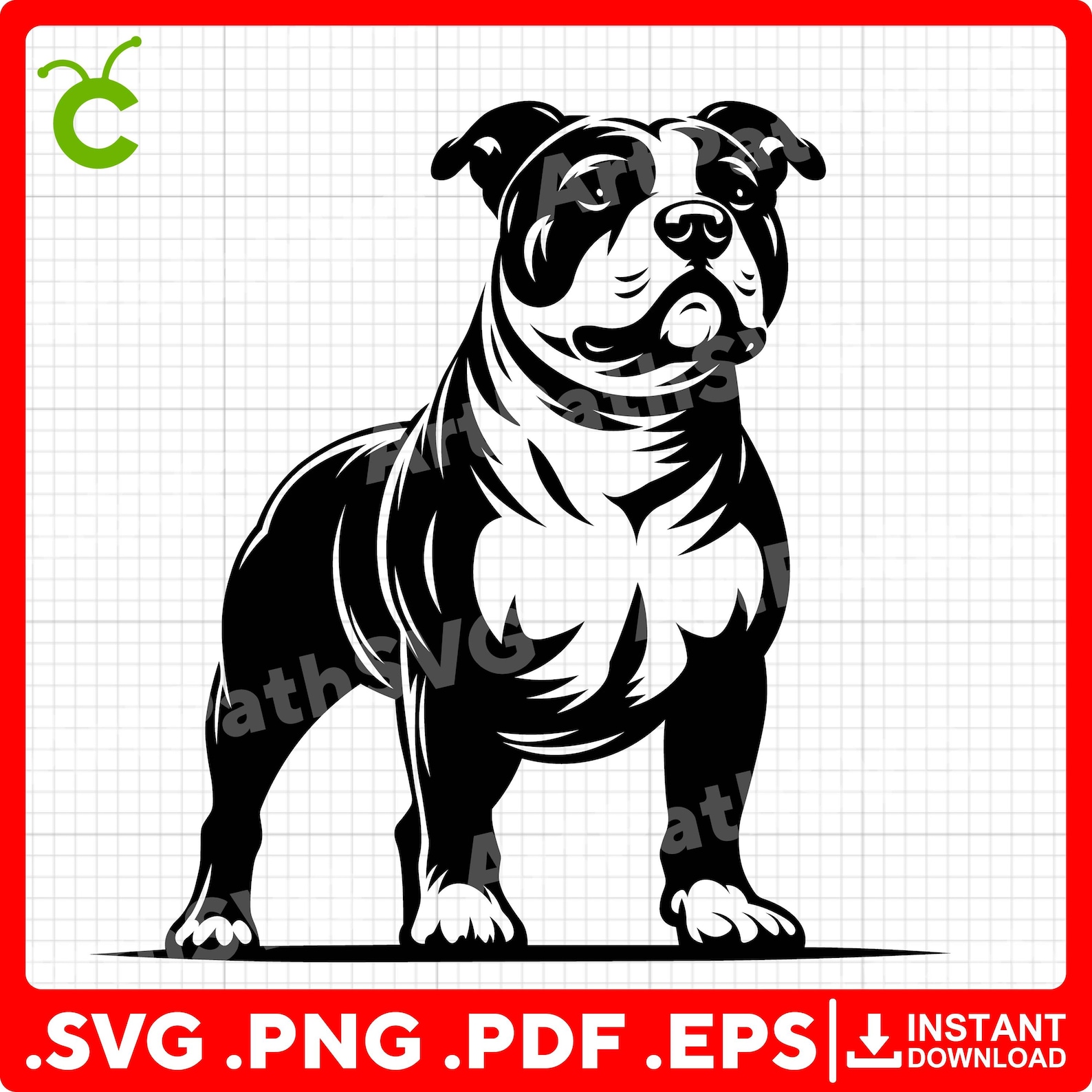 Pitbull Dog SVG, American Bully SVG for Cricut – Svg, Pdf, Png, Eps ...