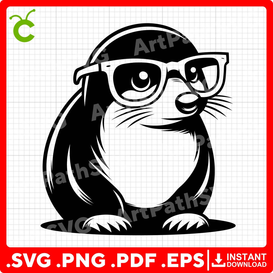 Cute Mole SVG, Cartoon Mole Design for Cricut – Svg, Pdf, Png, Eps ...