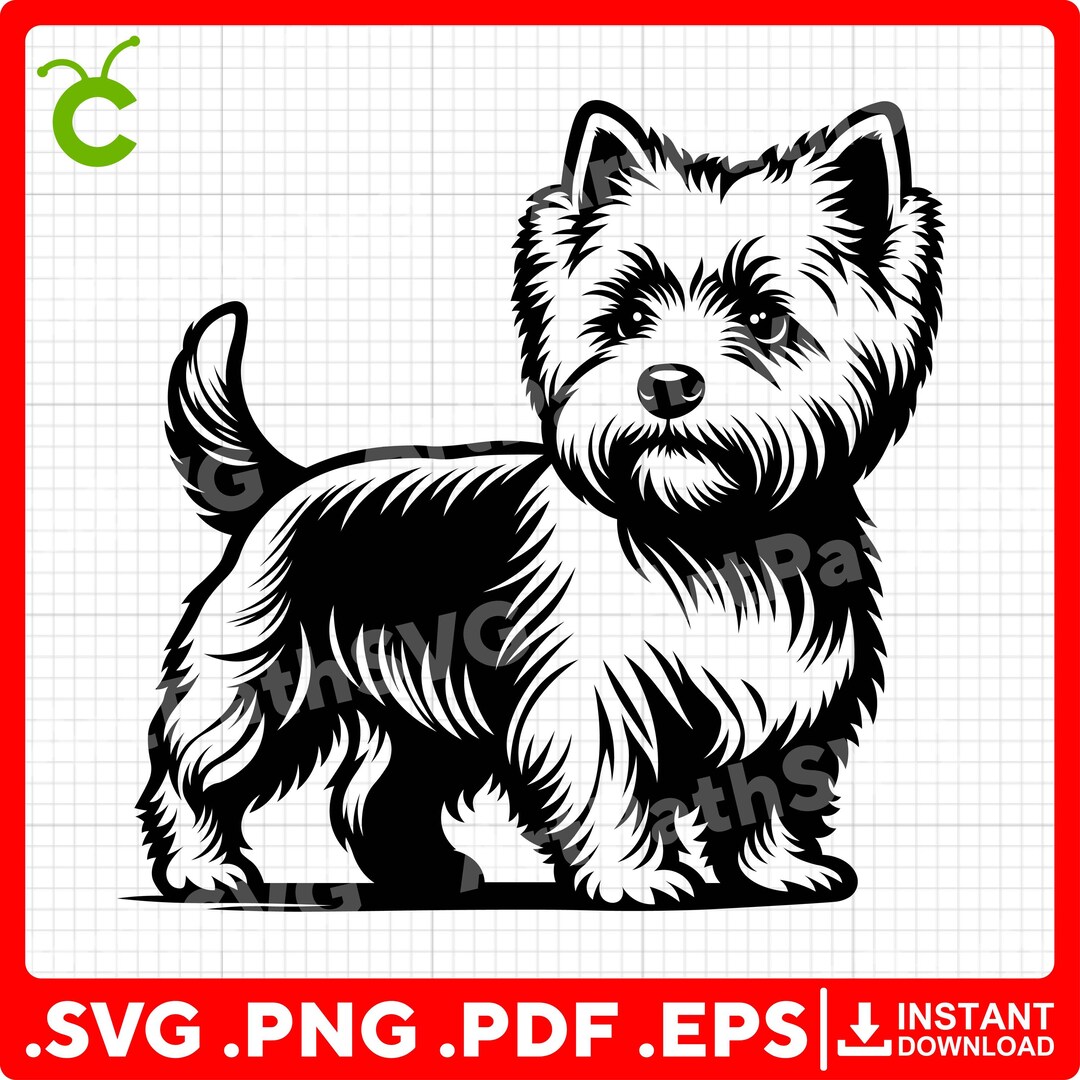 West Highland White Terrier Dog SVG, Westie SVG for Cricut – Svg, Pdf ...