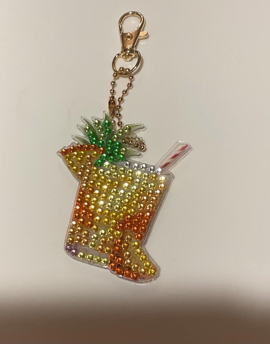 Drinks Keychain Diamond Art Finished and Sealed Double Sided - Etsy