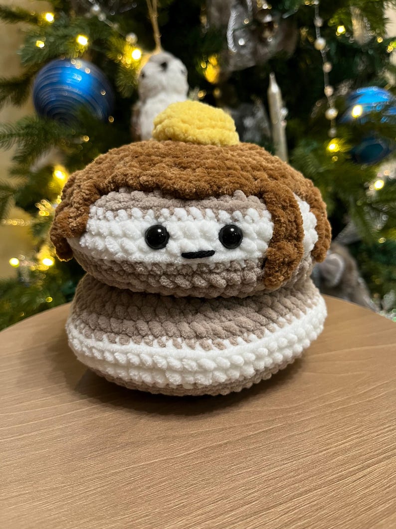 Pancake Stack With Butter Amigurumi Crochet Plushie - Etsy