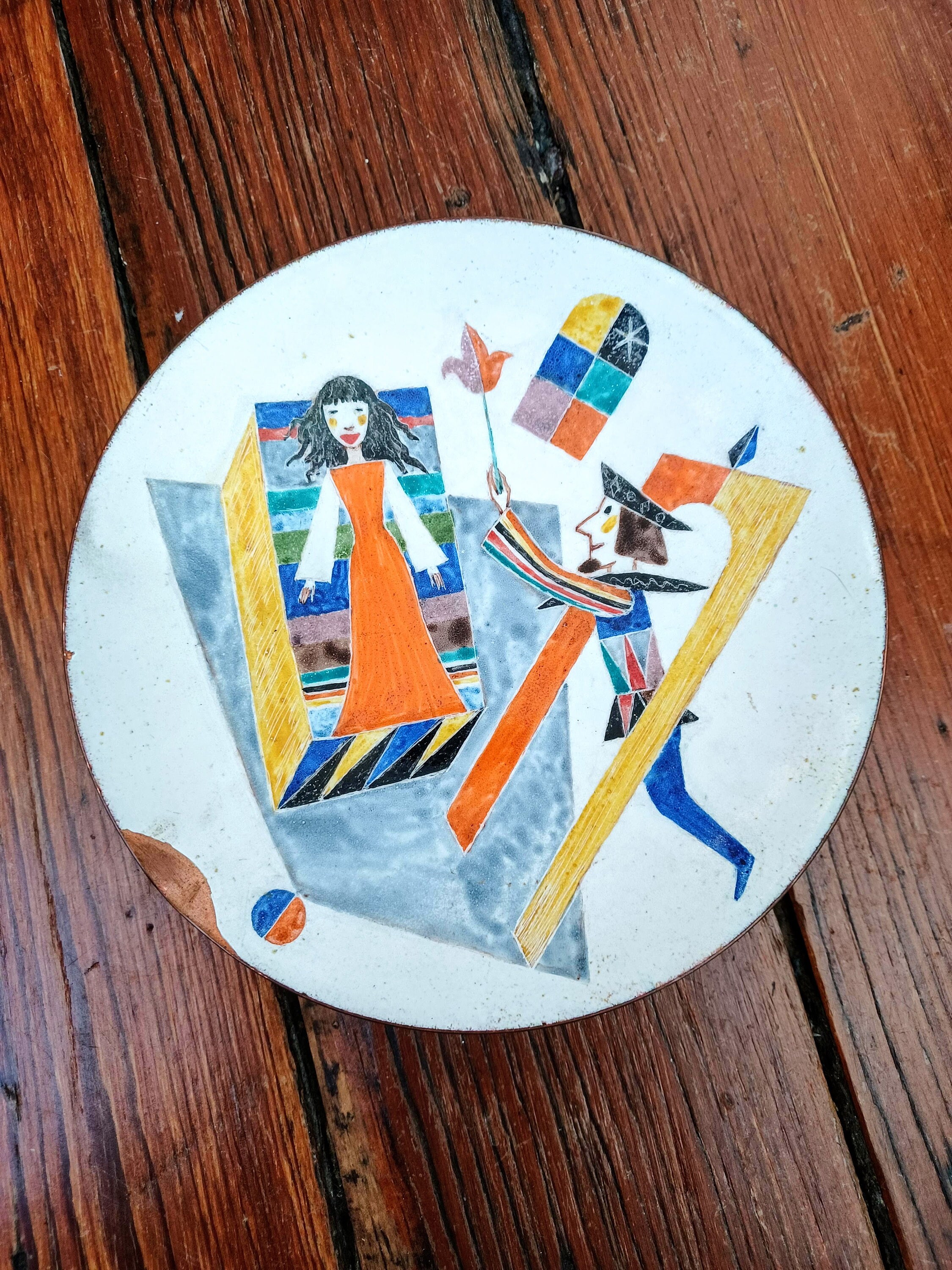 Vintage Franz Bergmann Sleeping Beauty Enamel Plate - Etsy