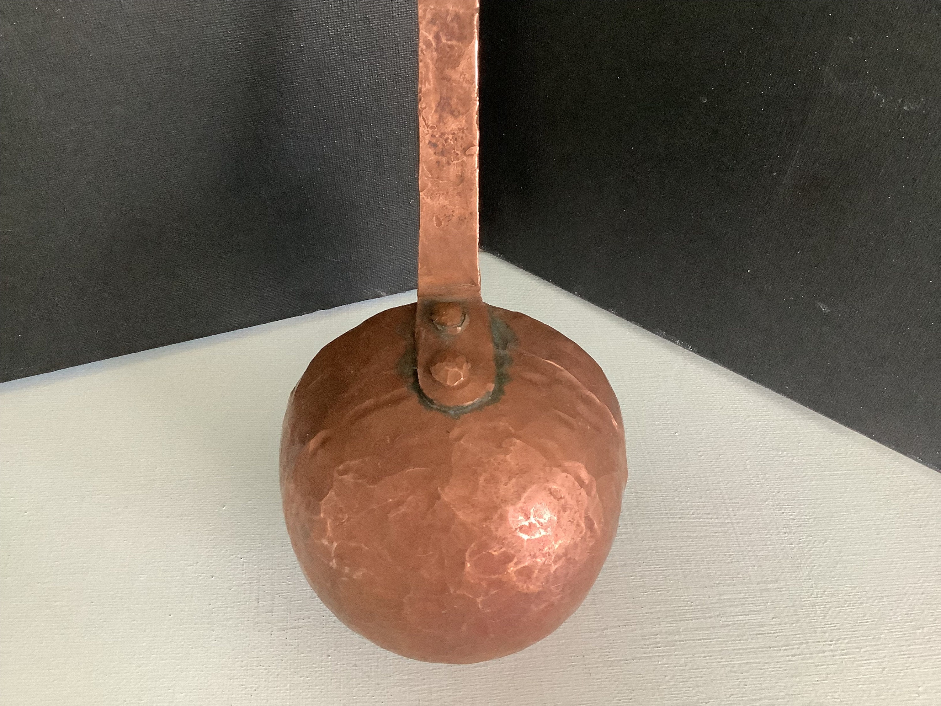 Vintage Hand Wrought Solid Copper Ladle With Hanging Ring - Etsy