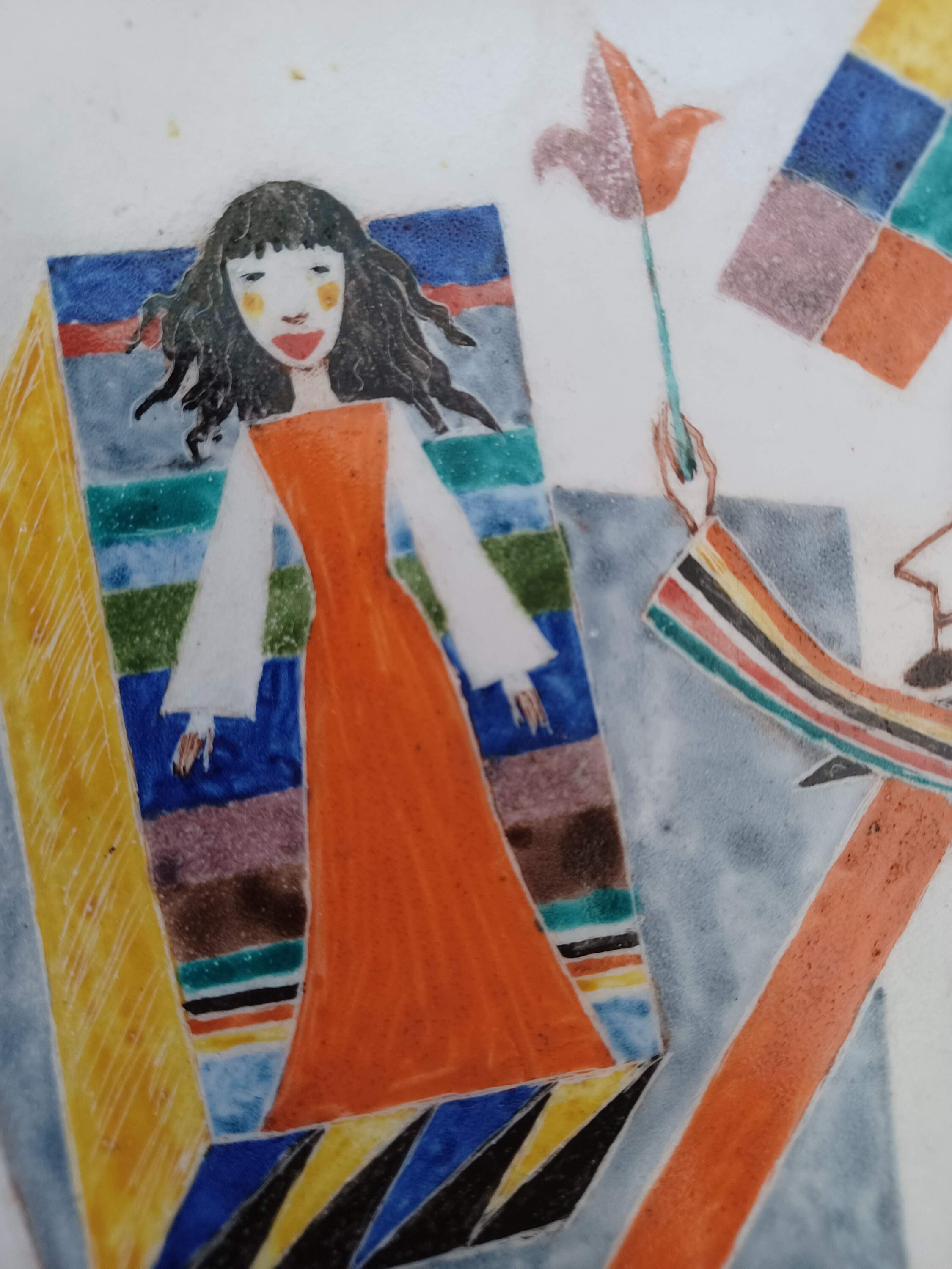 Vintage Franz Bergmann Sleeping Beauty Enamel Plate - Etsy