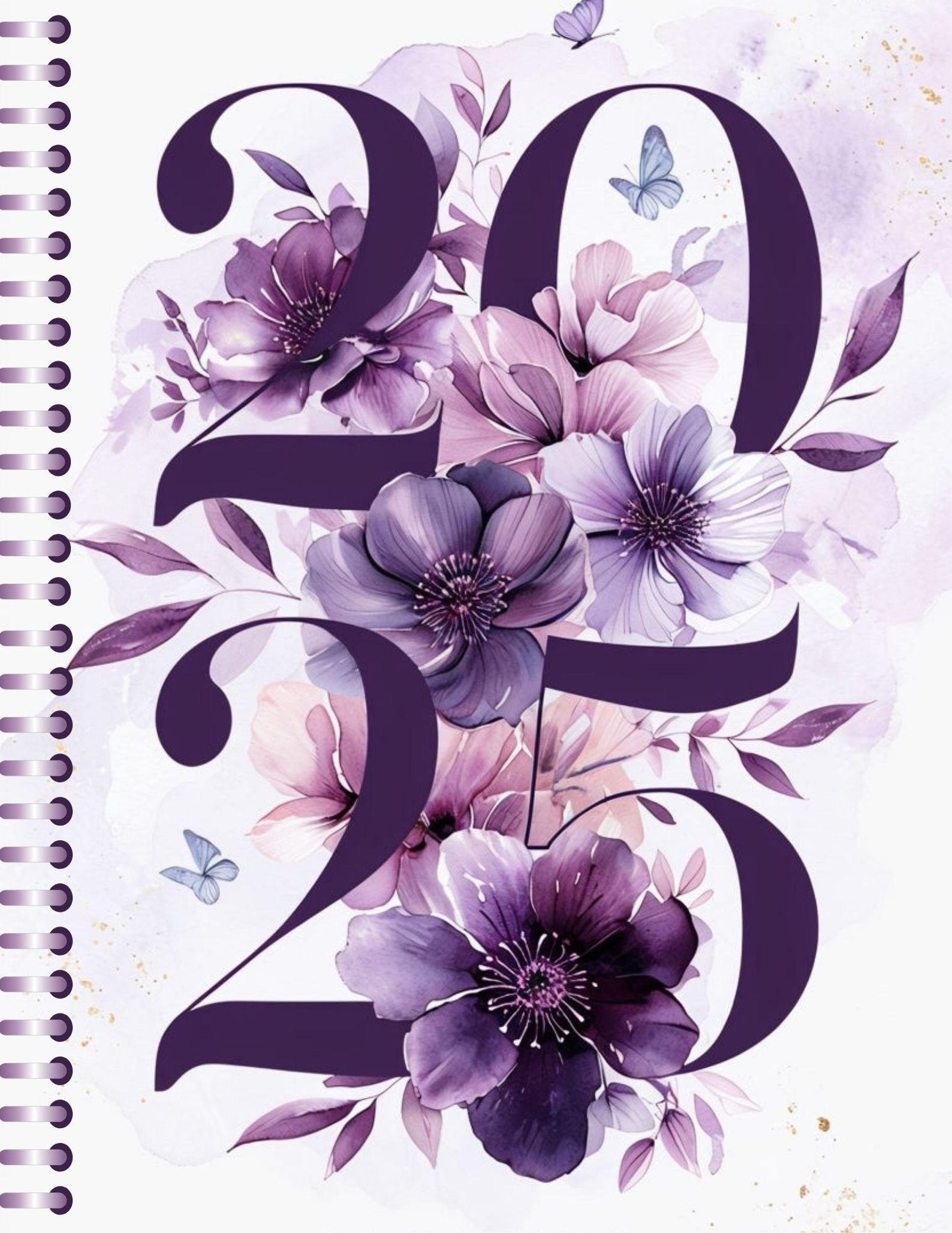 2025 Floral Digital Planner | Printable & Editable Planner | Organize ...