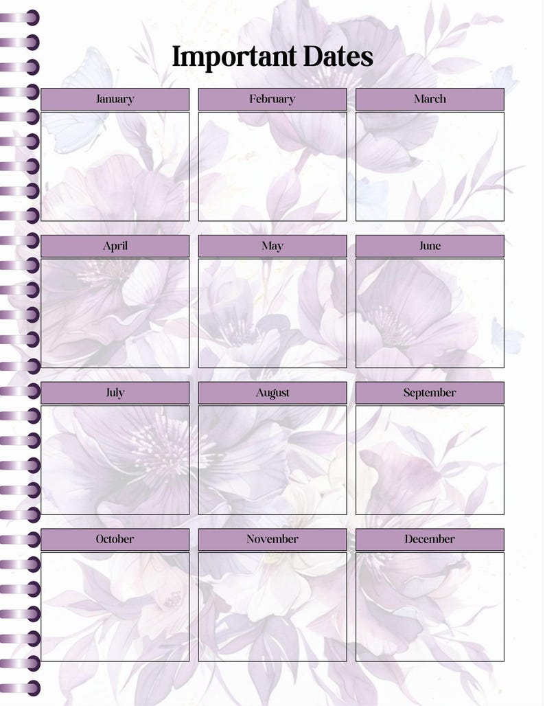 2025 Floral Digital Planner | Printable & Editable Planner | Organize ...