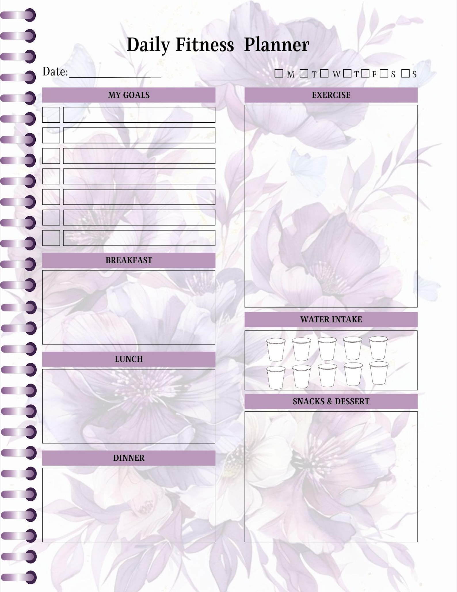 2025 Floral Digital Planner | Printable & Editable Planner | Organize ...