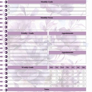 2025 Floral Digital Planner | Printable & Editable Planner | Organize ...