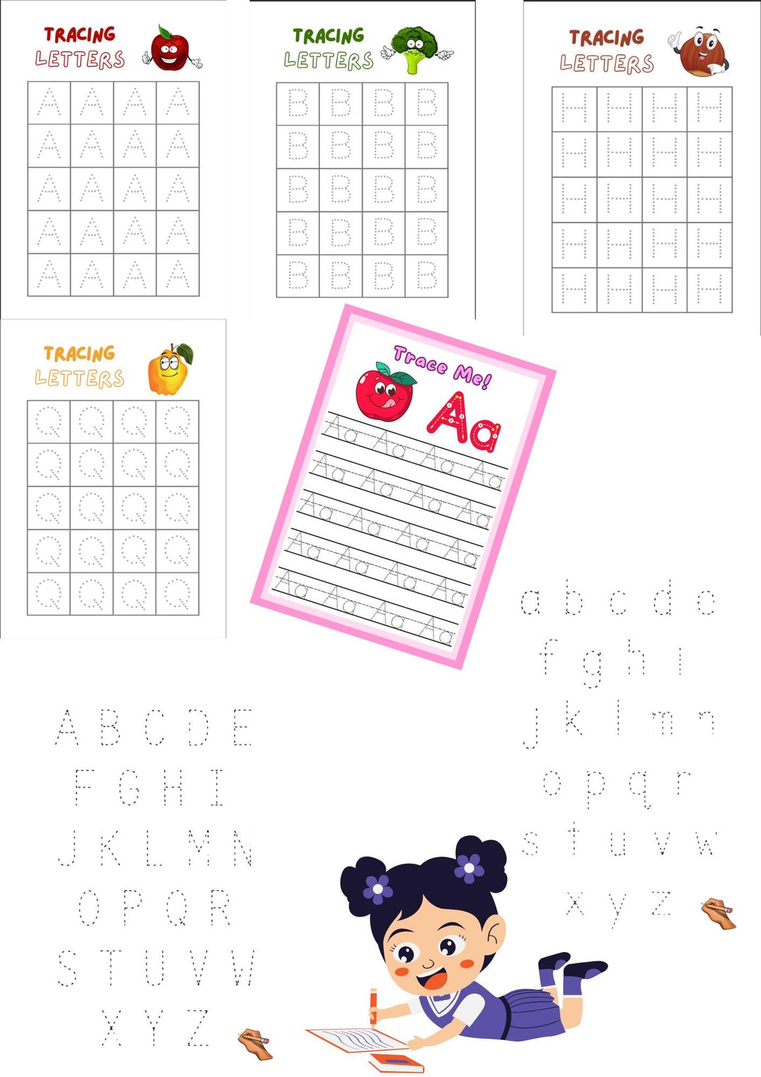 Alphabet Tracing Kit for Kids | A-Z Letter Tracing, Capital and Small ...