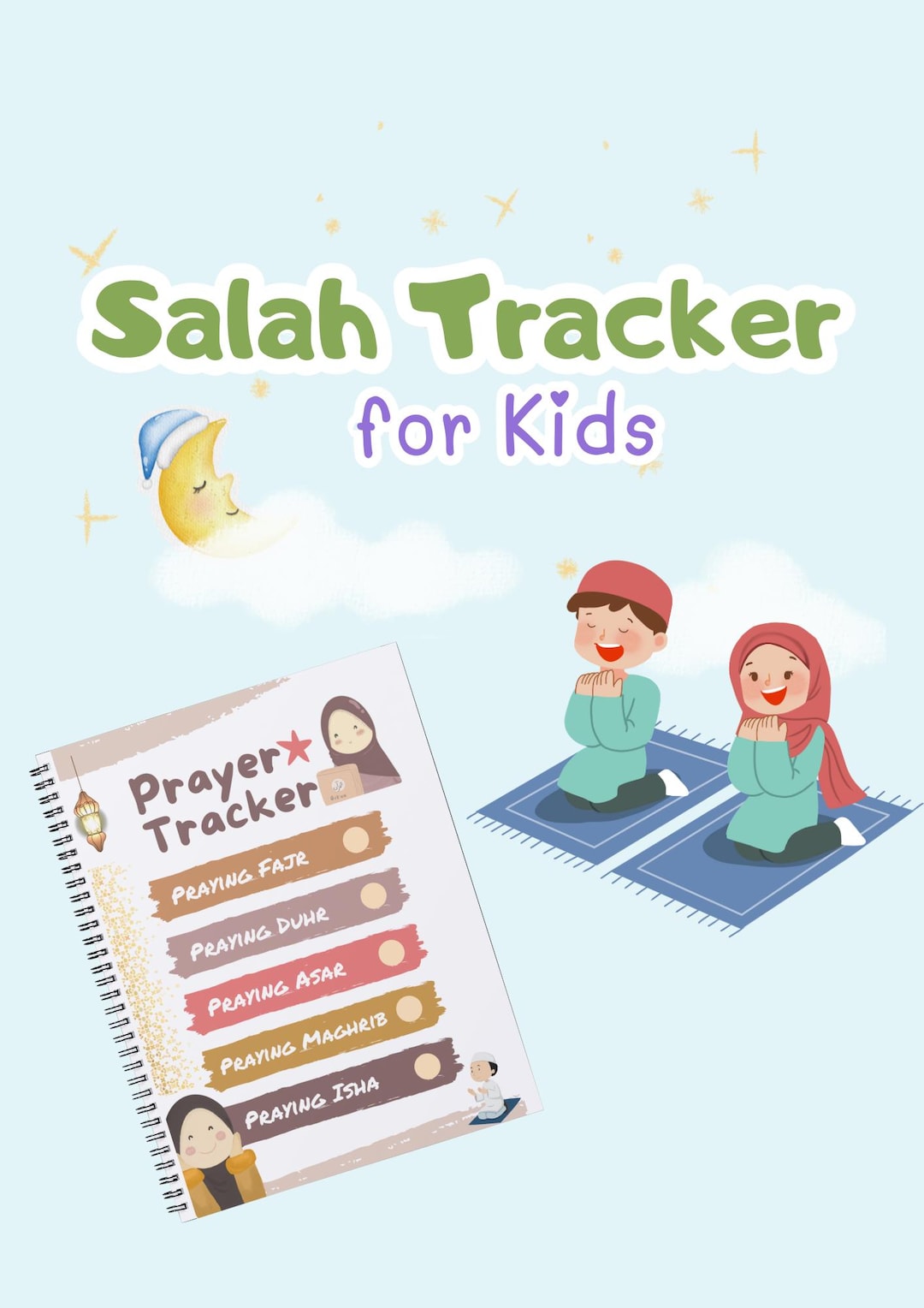 Kids Salah Tracker | Islamic Prayer Chart for Children | Fun Daily ...