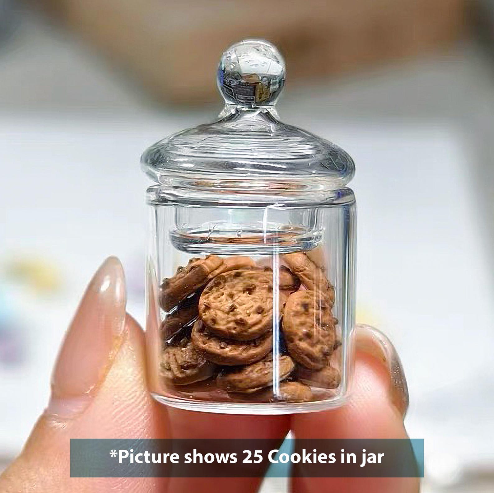 Miniature Cookies in Glass Jars for Dolls: 1/6 Scale Polymer Clay Food ...